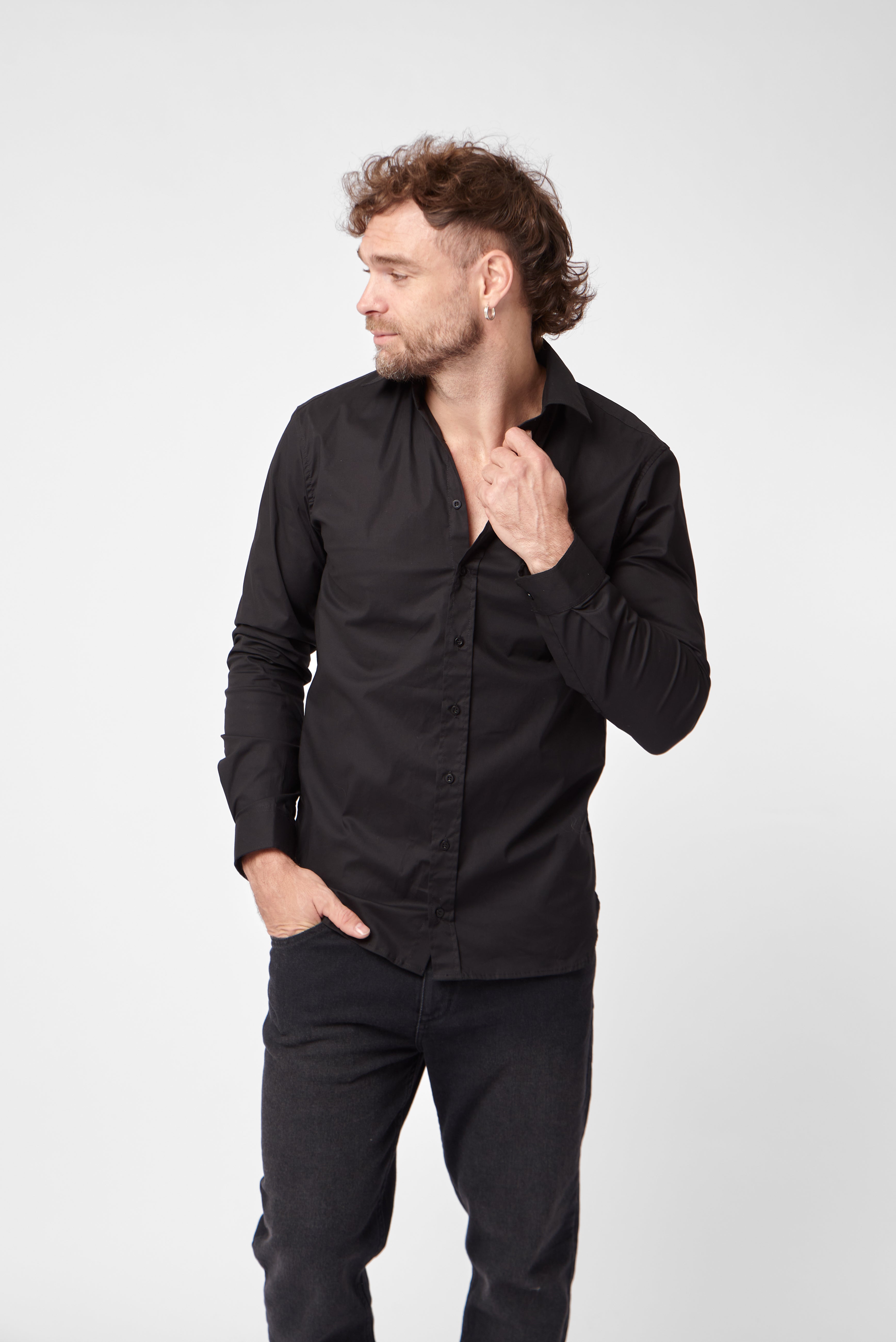 Camisa Skinny negra – arestiendapy