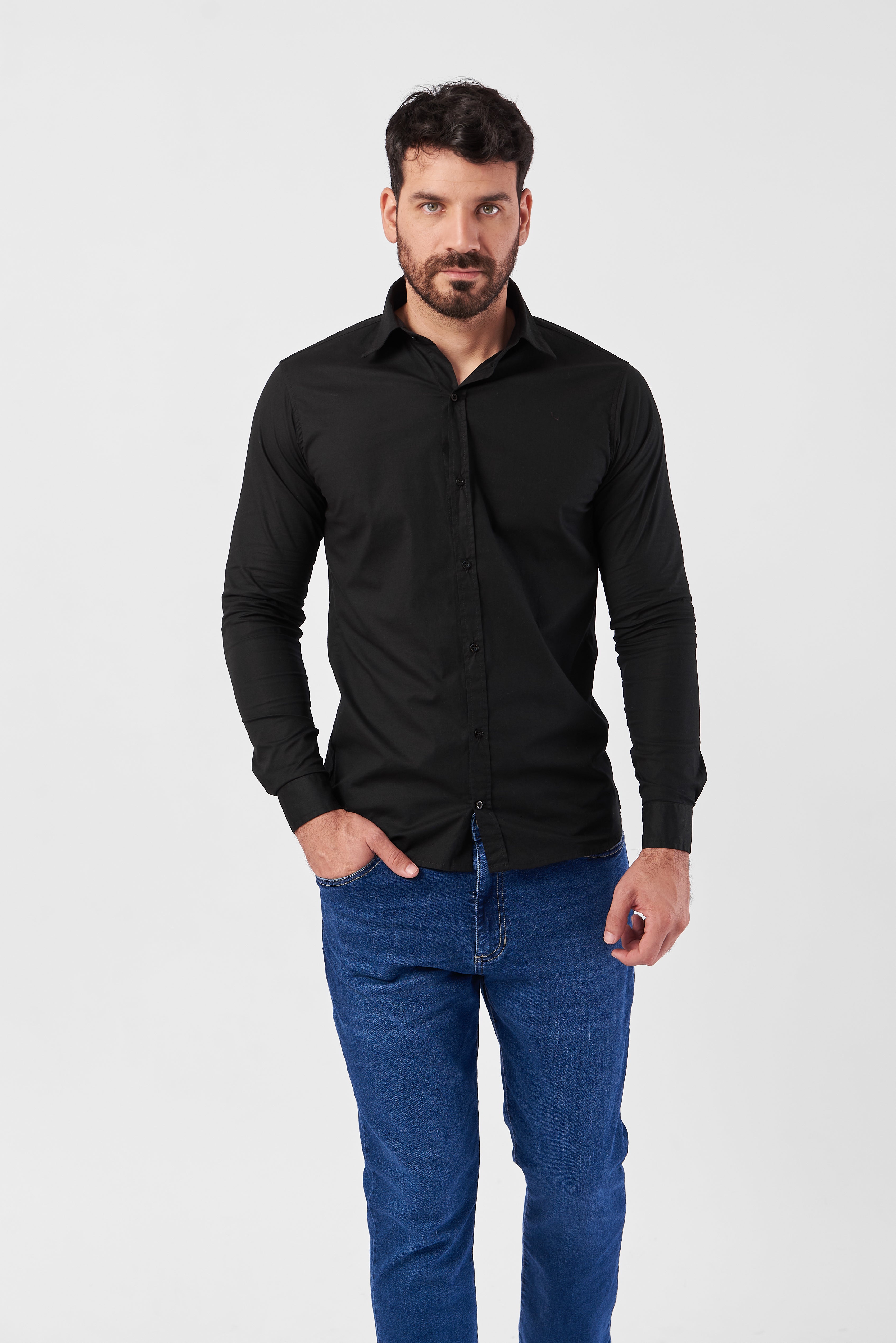 Camisa Skinny negra – arestiendapy